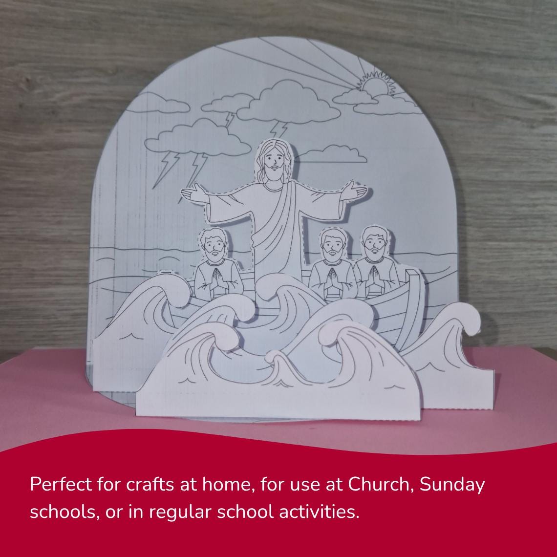 Jesus Calms the Storm 3D Diorama for Kids | Printable Bible Craft PDF ...