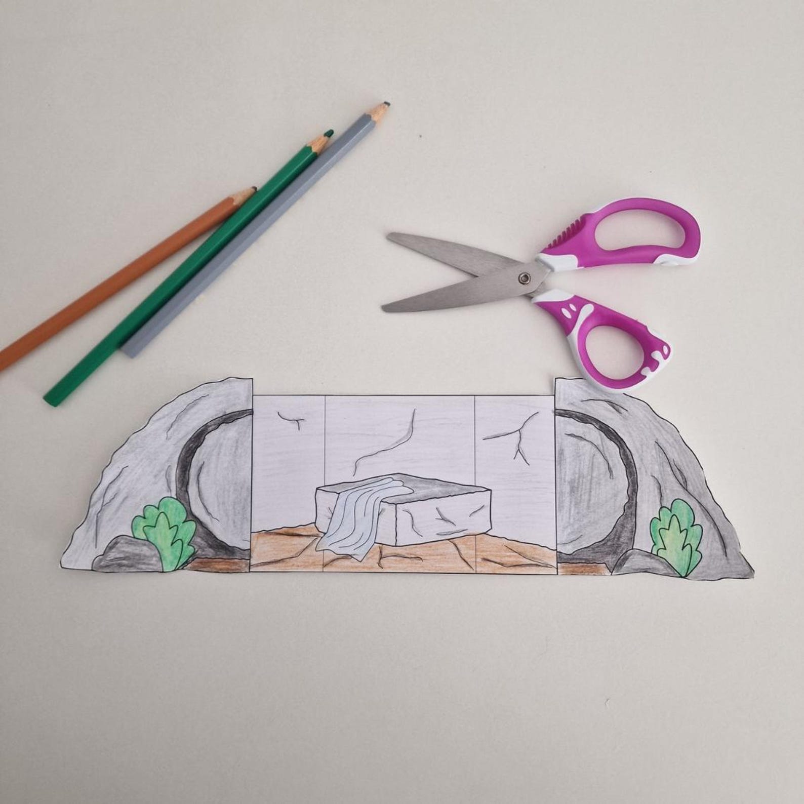 Empty Tomb Resurrection Easter Folding Bible Craft for Kids - Christian ...