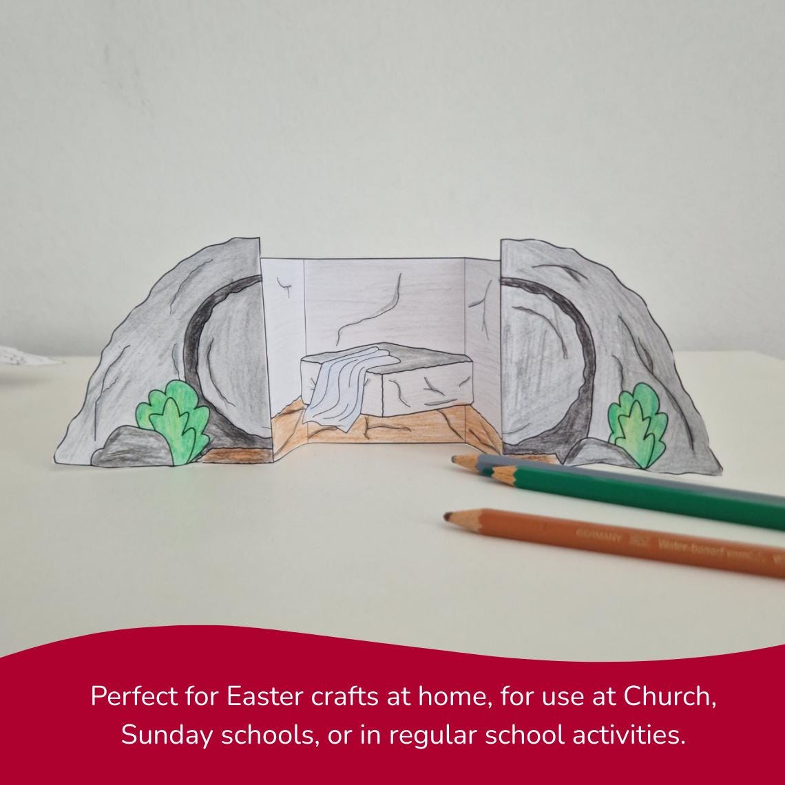 Empty Tomb Resurrection Easter Folding Bible Craft for Kids - Christian ...