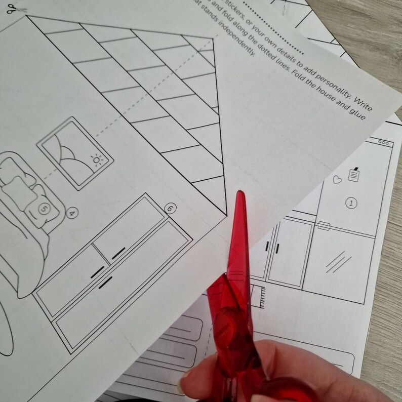 Parts of the House 3D Craft | ESL Kids Activity | Printable Vocabulary ...