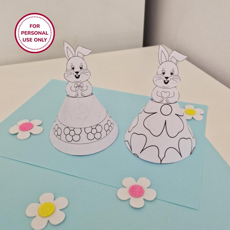Easter Bunny Cone Craft for Kids | Spring Paper Activity | A4 PDF ...