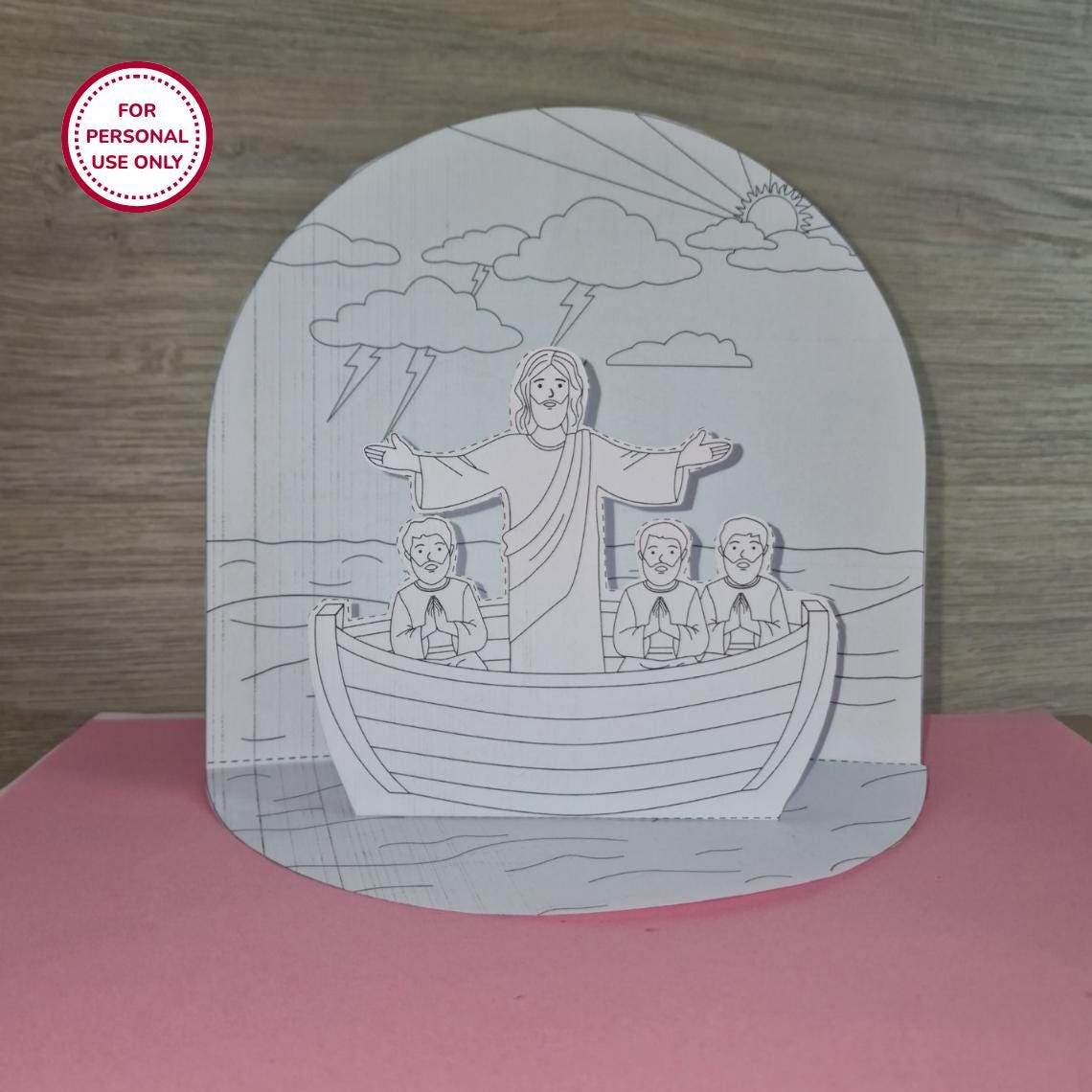 Jesus Calms the Storm 3D Diorama for Kids | Printable Bible Craft PDF ...