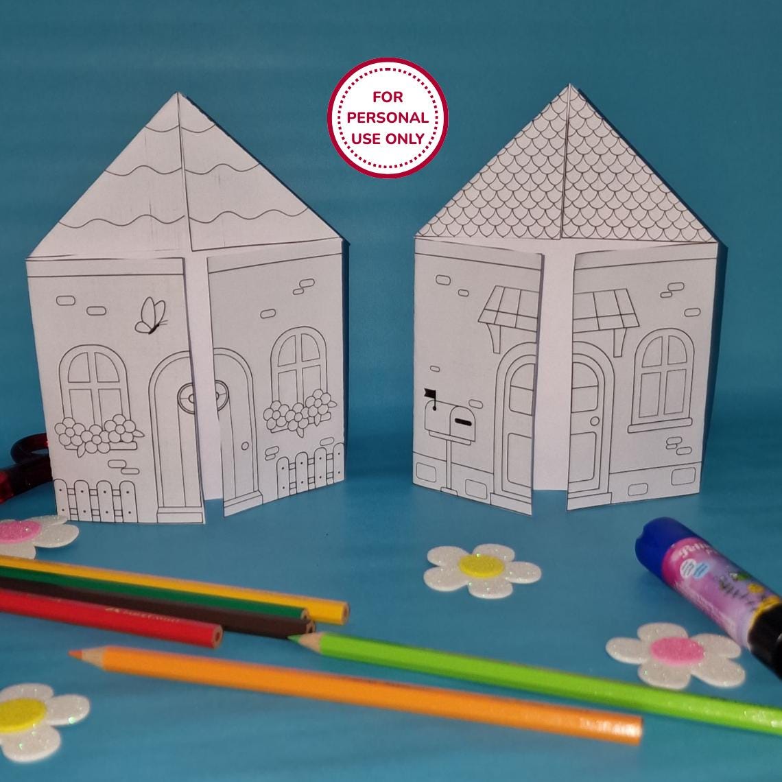 Paper House My Family Craft | Printable Color & Cut Activity | PDF ...