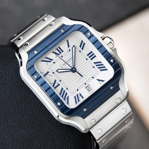 Cartier Santos De Cartier Large Blue WSSA0047 39.8mm … - Gem