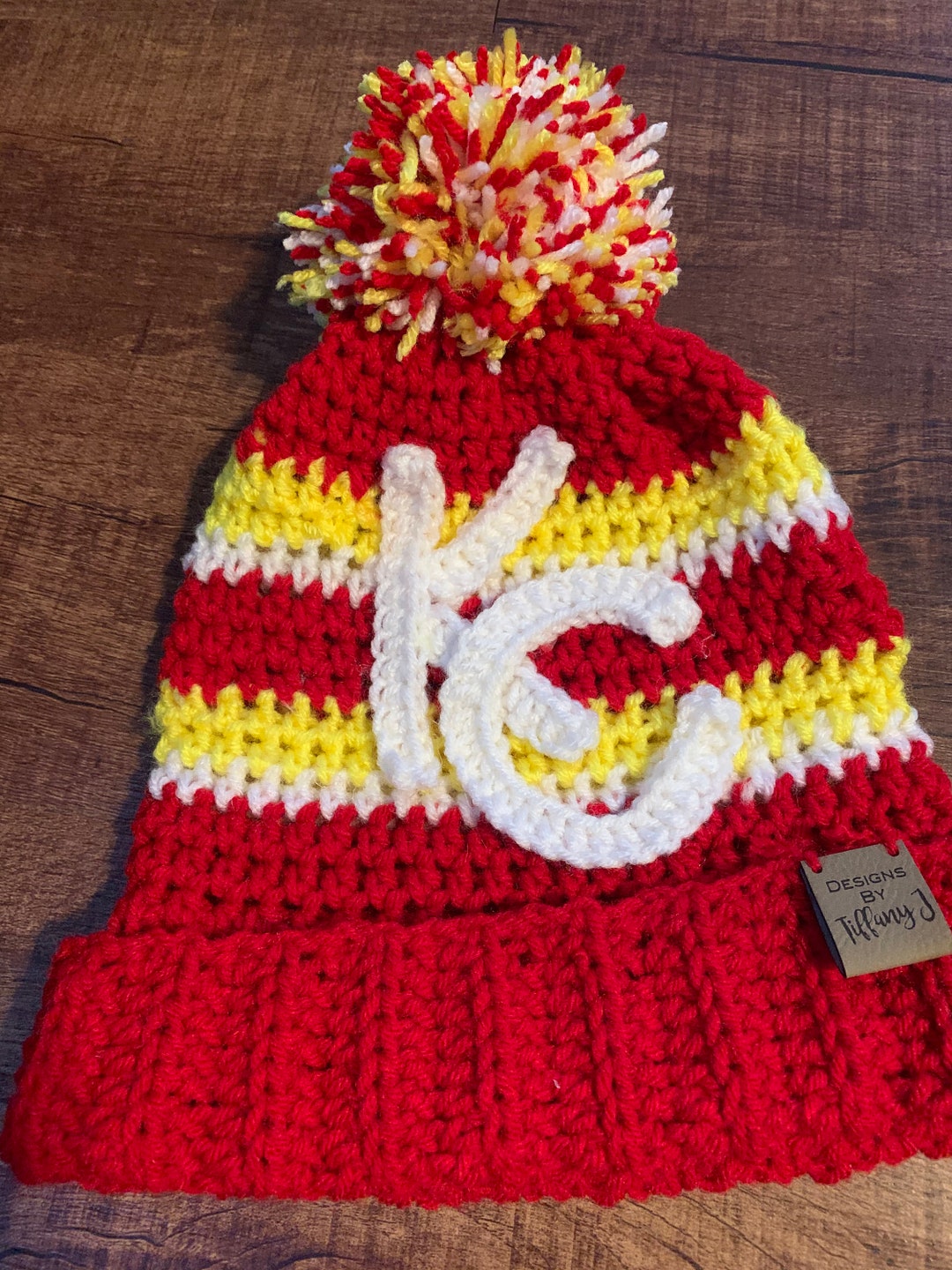 Kansas City Chiefs Inspired Crochet Hat Free Shipping /christmas Gift ...