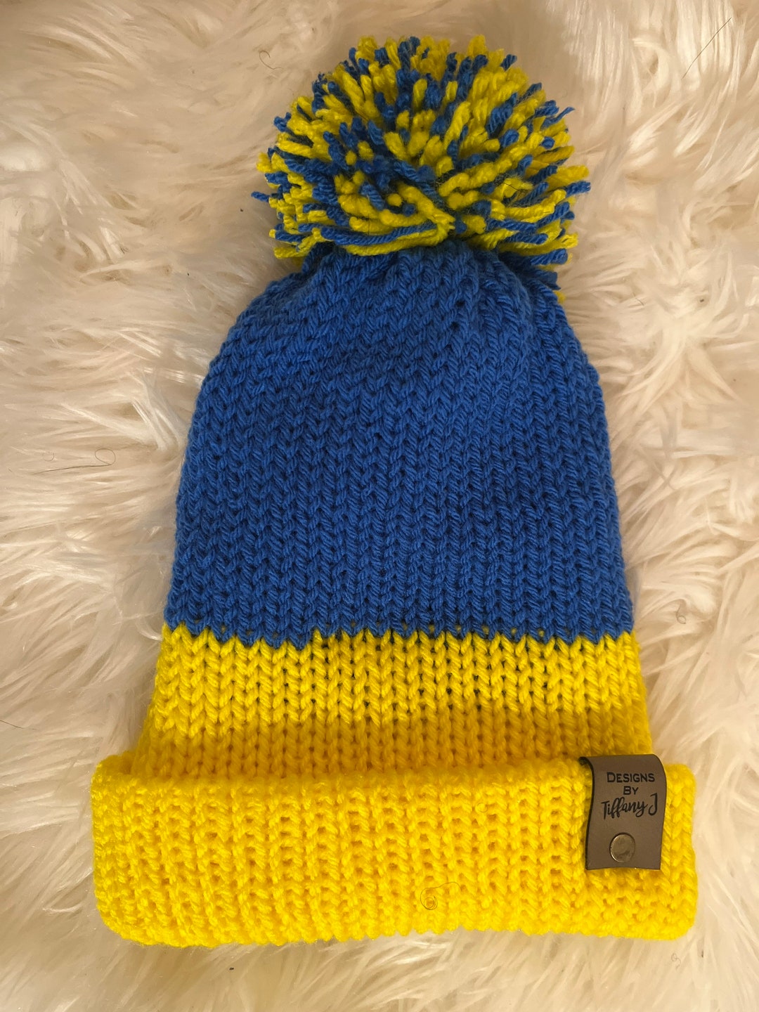 Stand With Ukraine Blue and Yellow Knit Hat Ukraine Flag Ukraine Winter ...