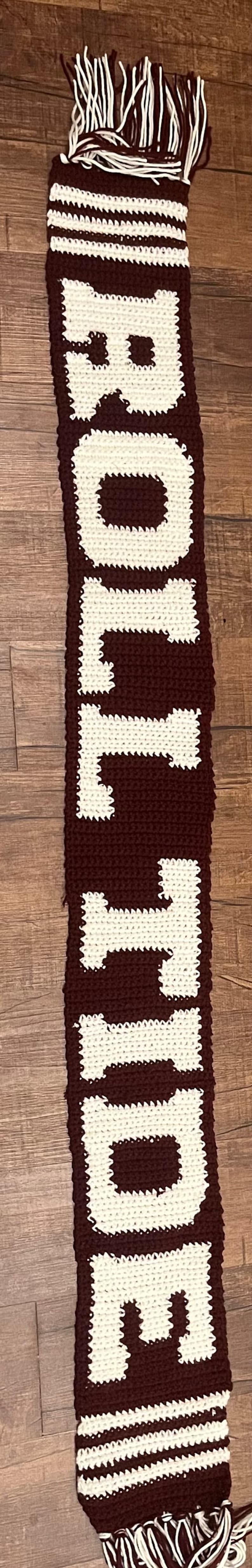 PATTERN / Crochet Scarf Pattern /university of Alabama / Gift for Him ...