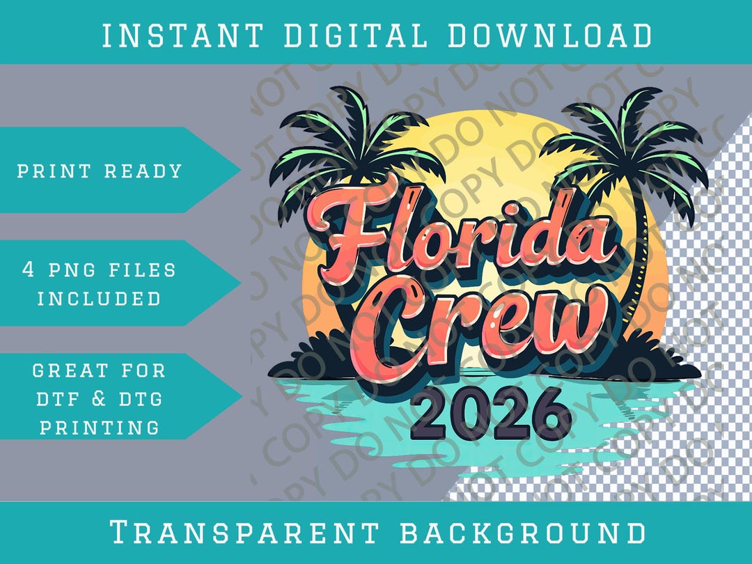 Florida Crew 2026 Holiday Vacation Png Bundle, Digital Downloads - Etsy
