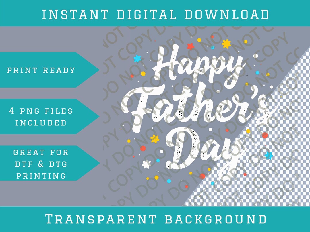 Happy Father's Day Dad Dadddy Gift Png Bundle, Digital Downloads - Etsy