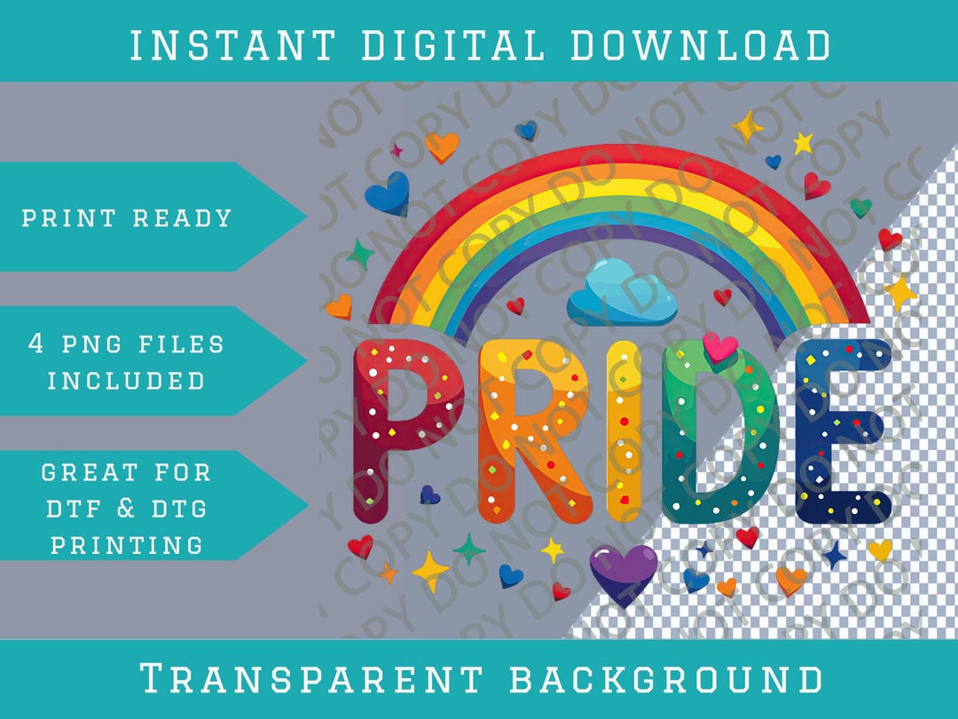 Pride Month LGBTQ Celebration Png Bundle, Digital Downloads - Etsy