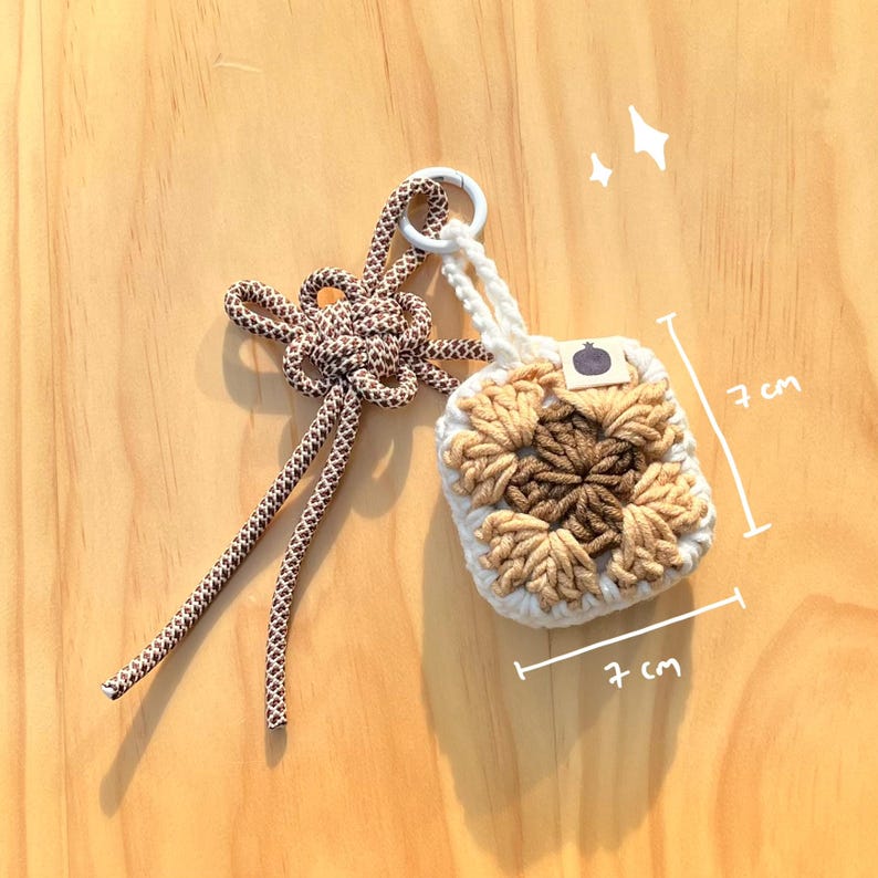 Crochet Coffee Inspired Phone Bag & Airpods Case Set – Handmade Granny ...