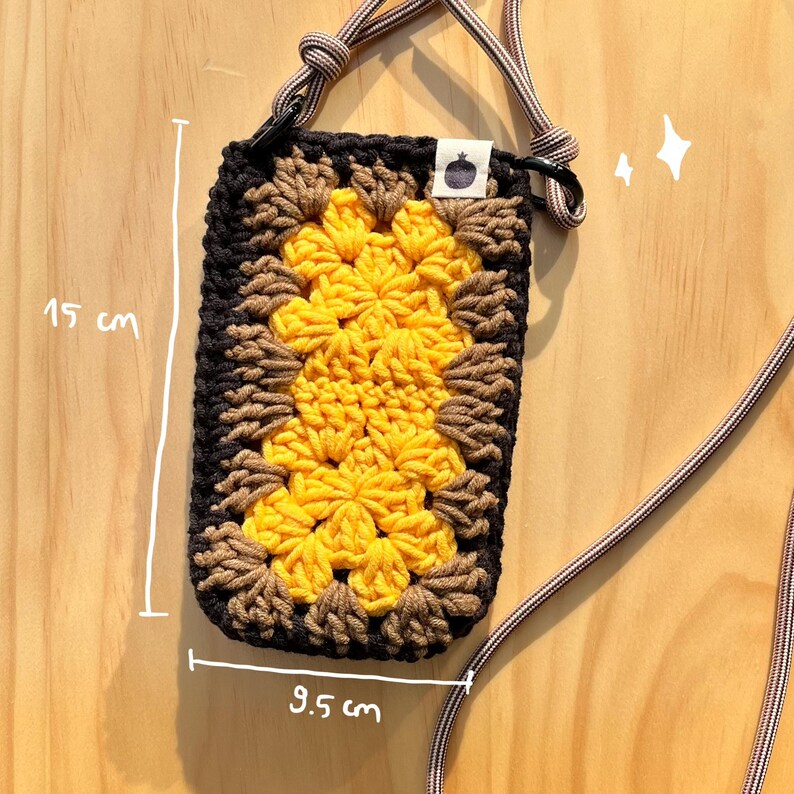 Crochet Coffee Inspired Phone Bag & Airpods Case Set – Handmade Granny ...