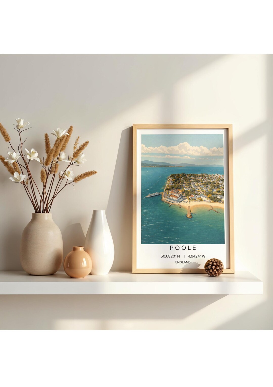 Poole Dorset Art Print | Modern Minimalist Home Decor (A2 A3 Digital ...