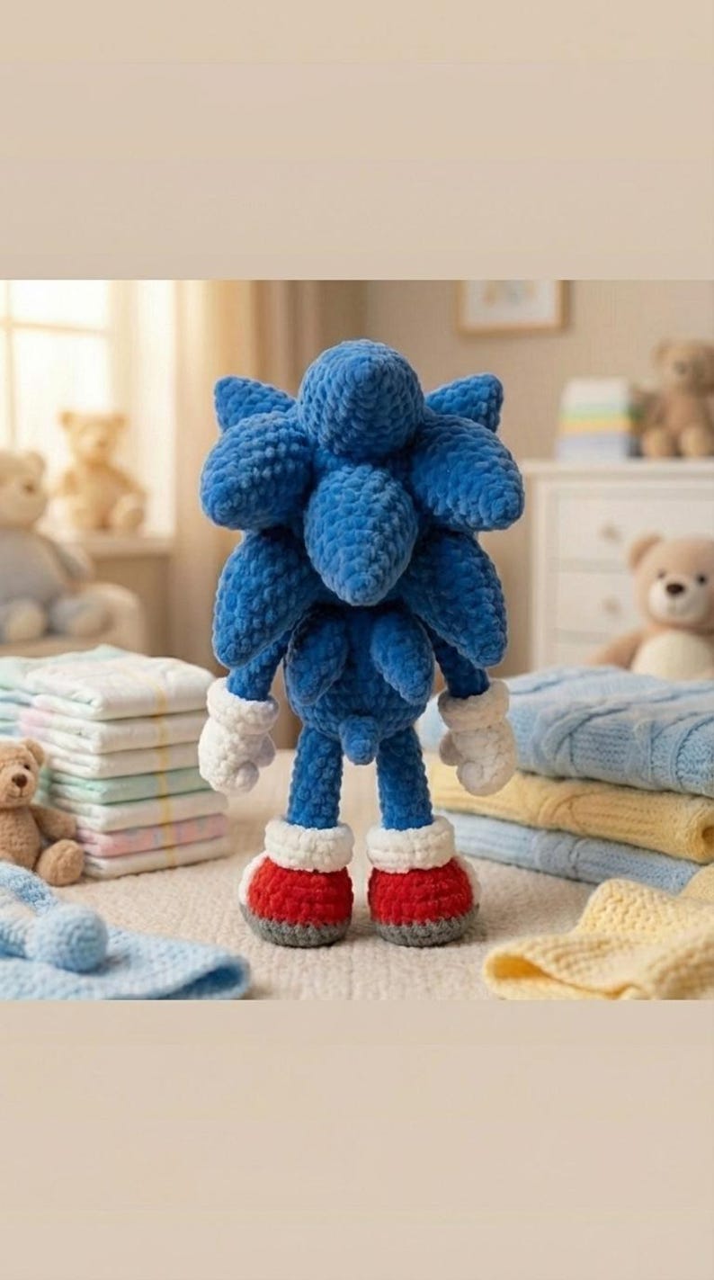 Blue Hedgehog Crochet Pattern | Amigurumi Plush Toy (PDF Download) - Etsy
