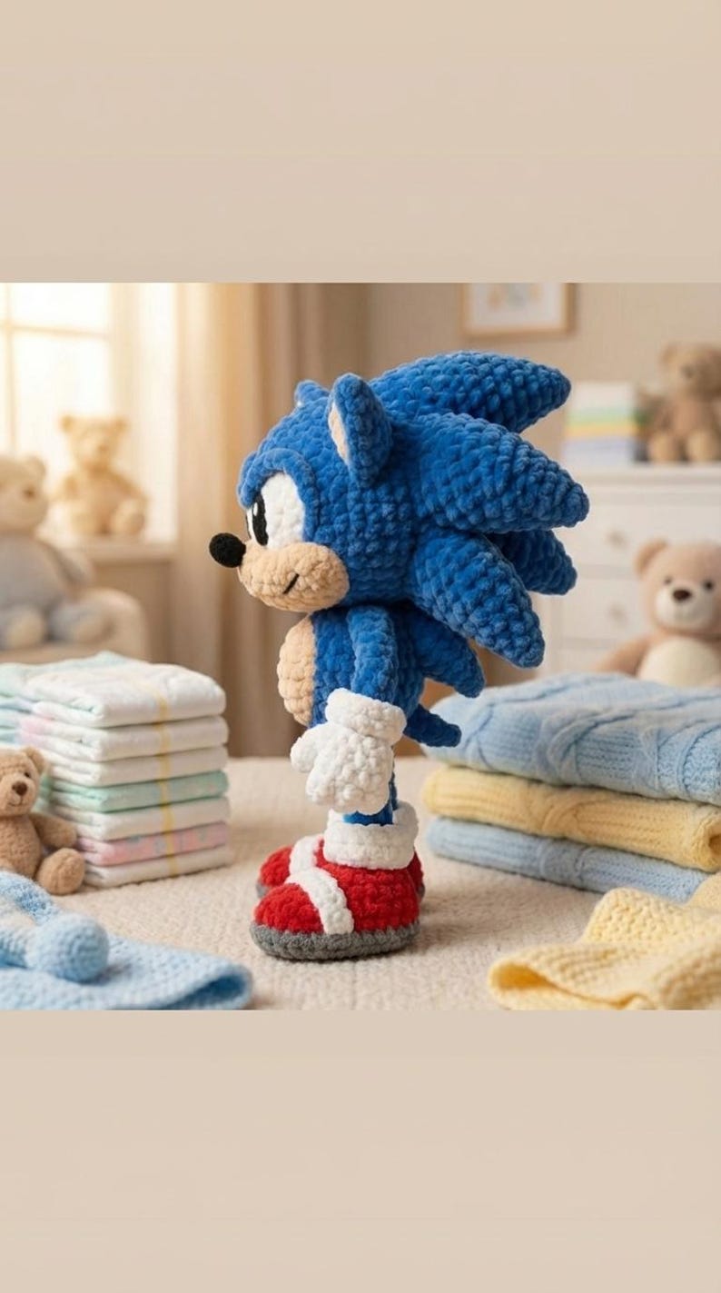 Blue Hedgehog Crochet Pattern | Amigurumi Plush Toy (PDF Download) - Etsy