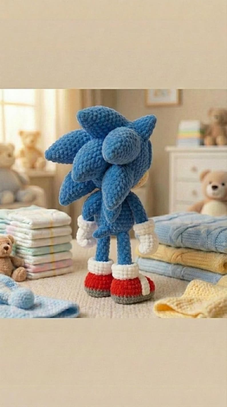 Blue Hedgehog Crochet Pattern | Amigurumi Plush Toy (PDF Download) - Etsy
