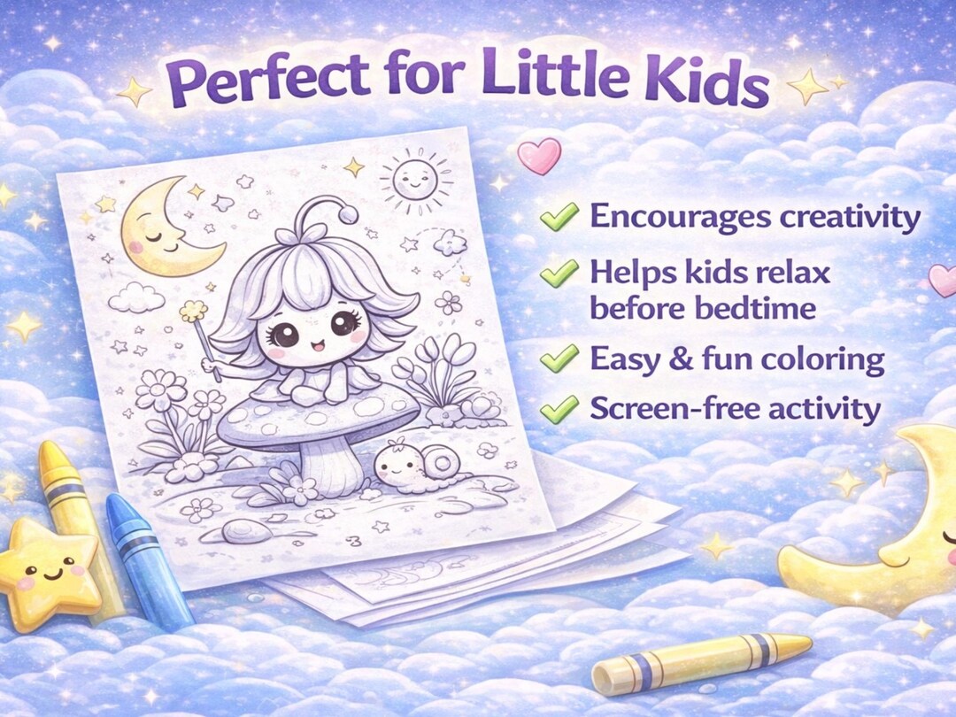 Kids Coloring Book | Bluebell Illustrations, Calming Activity (digital ...