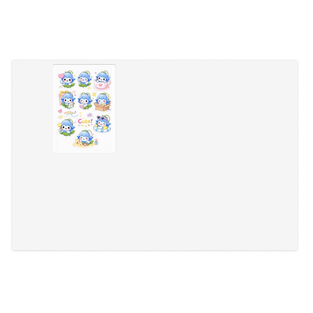 Kawaii Character Sticker Sheet | Watercolor Penguin, Laptop Decals - Etsy