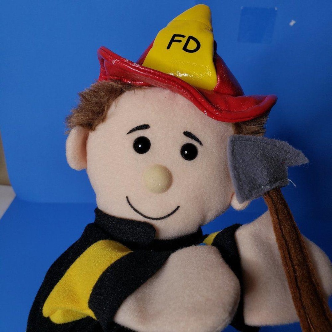 Timeless Toys Fireman Frank Hand Puppet Plush Doll Toy Make Believe - Etsy