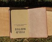 Items similar to Field Notes Notebook Leather Natural Vegetable Tan ...