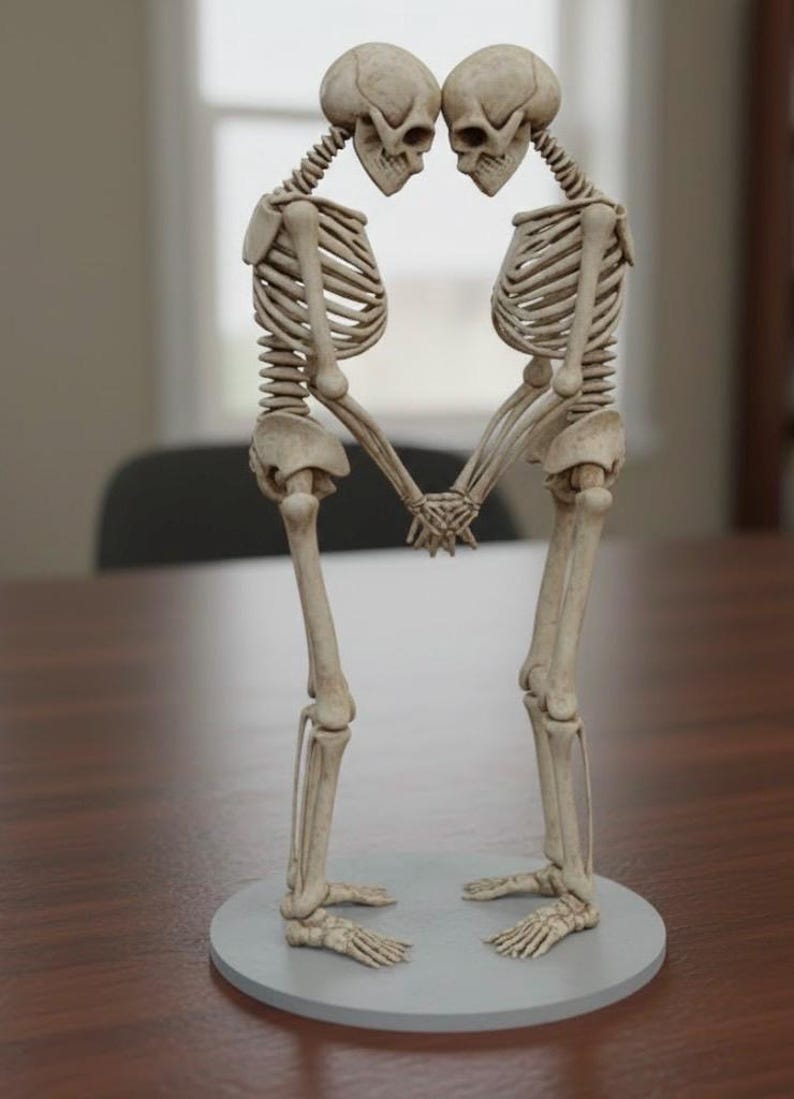 Skeleton Couple STL – 3D Printable Romantic Skull Figurine - Etsy