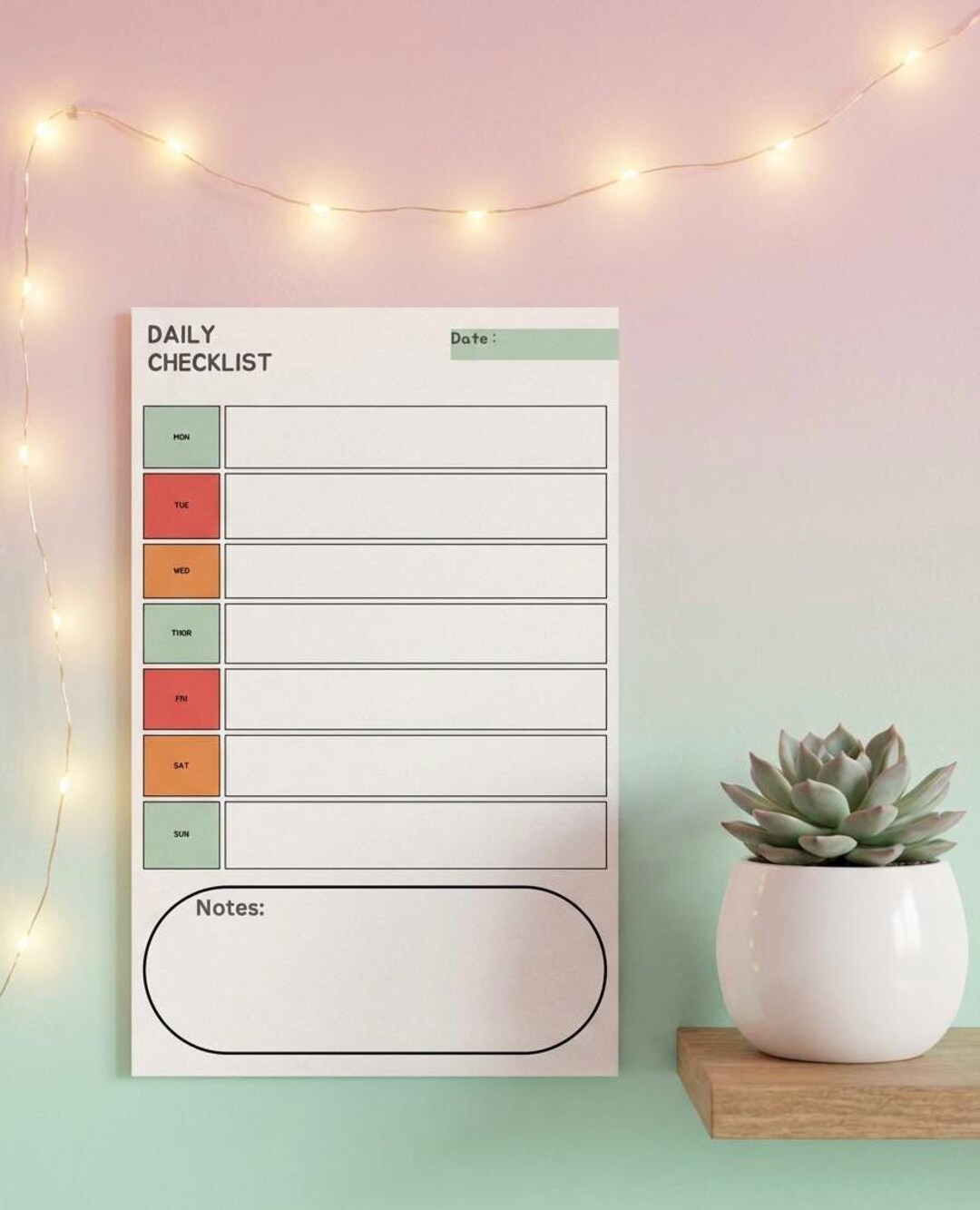 Daily Task Organizer – Digital & Printable Planner and Checklist - Etsy