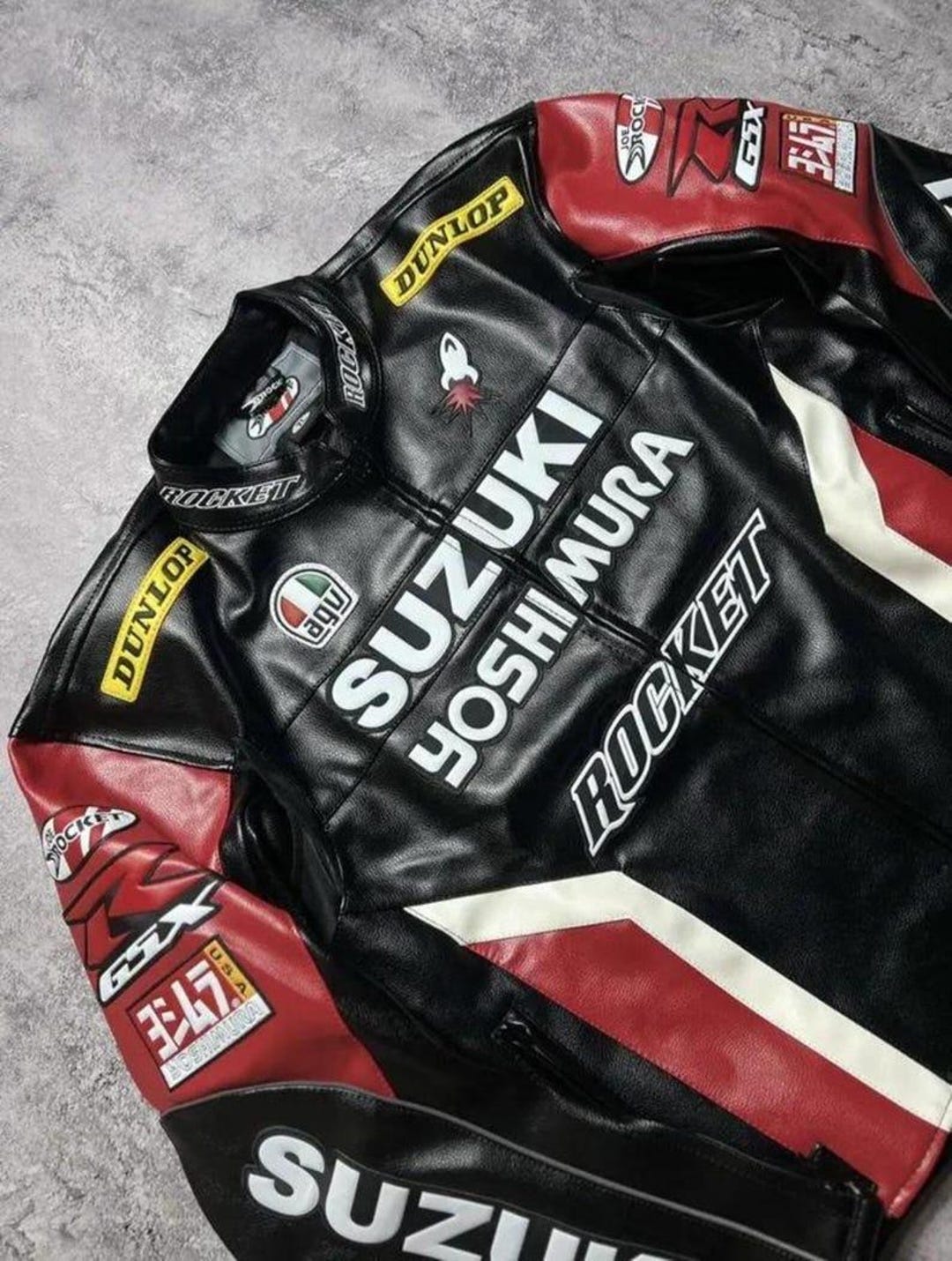 Suzuki Yoshimura Racing Leather Biker Jacket, Cowhide Motorcycle Gear ...