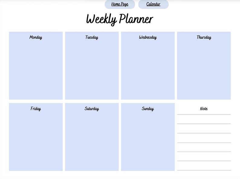 Digital Planner – Clickable and Printable PDF – Daily, Weekly, Monthly ...