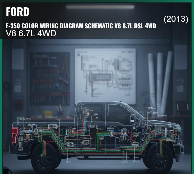 FORD F-350 2013 Color Wiring Diagram Schematic V8 6.7l Dsl 4wd Pdf ...