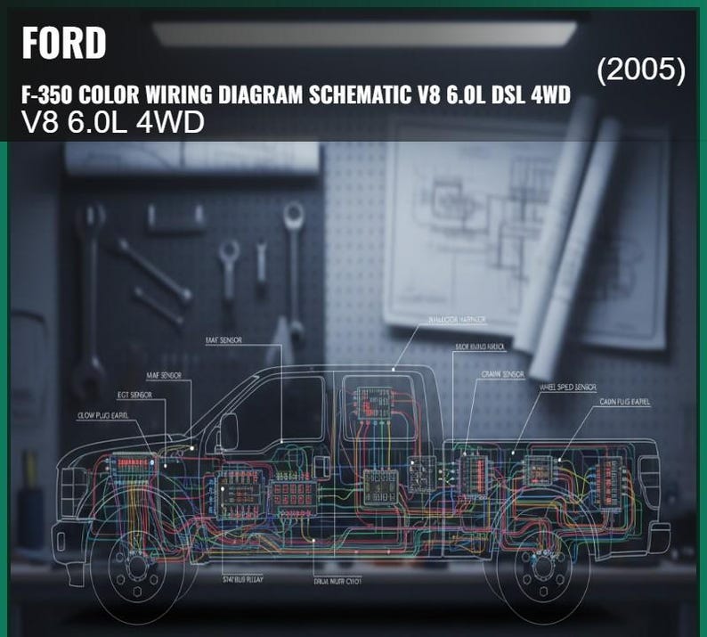 FORD F-350 2005 Color Wiring Diagram Schematic V8 6.0l Dsl 4wd Pdf ...