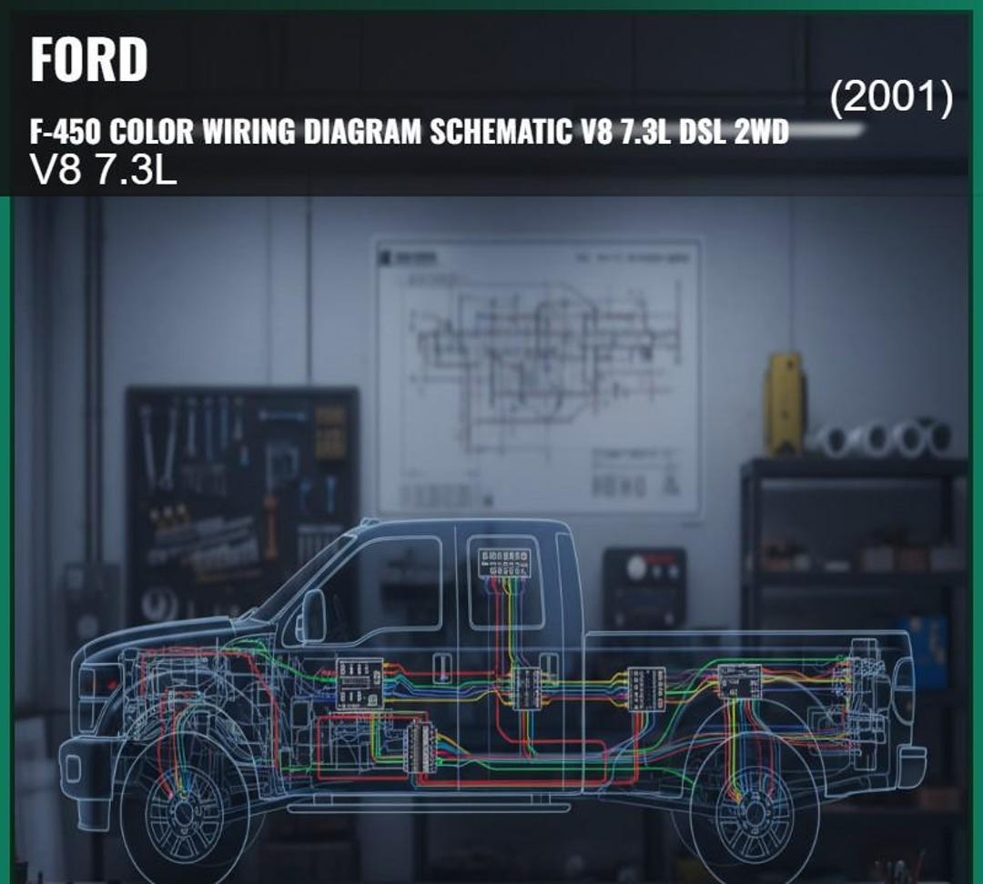 FORD F-450 2001 Color Wiring Diagram Schematic V8 7.3l Dsl 2wd Pdf ...