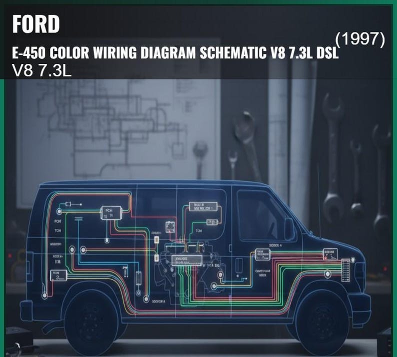 FORD E-450 1997 Color Wiring Diagram Schematic V8 7.3l Dsl Pdf Download ...