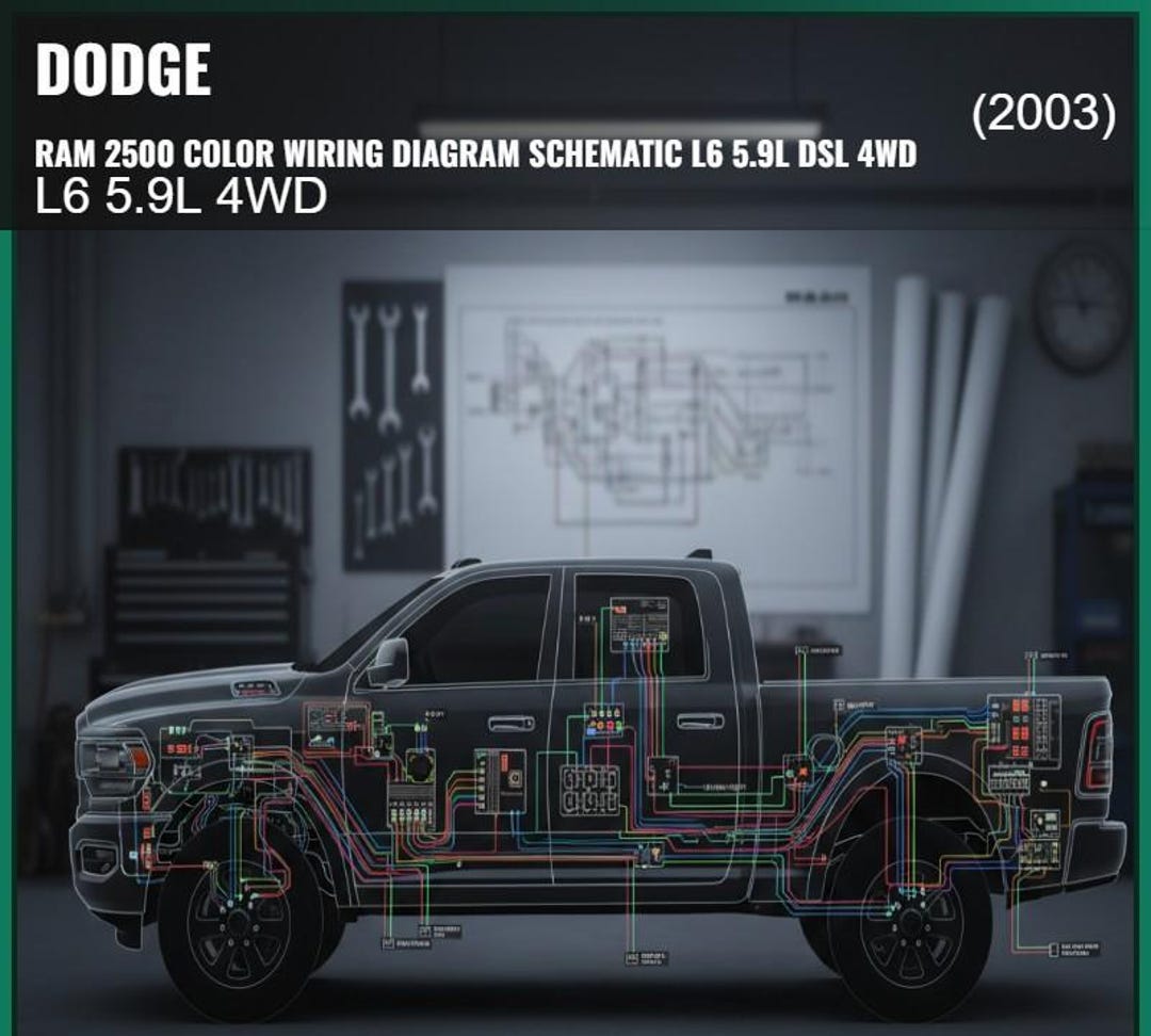 DODGE RAM 2500 2003 Color Wiring Diagram Schematic L6 5.9l Dsl 4wd Pdf ...