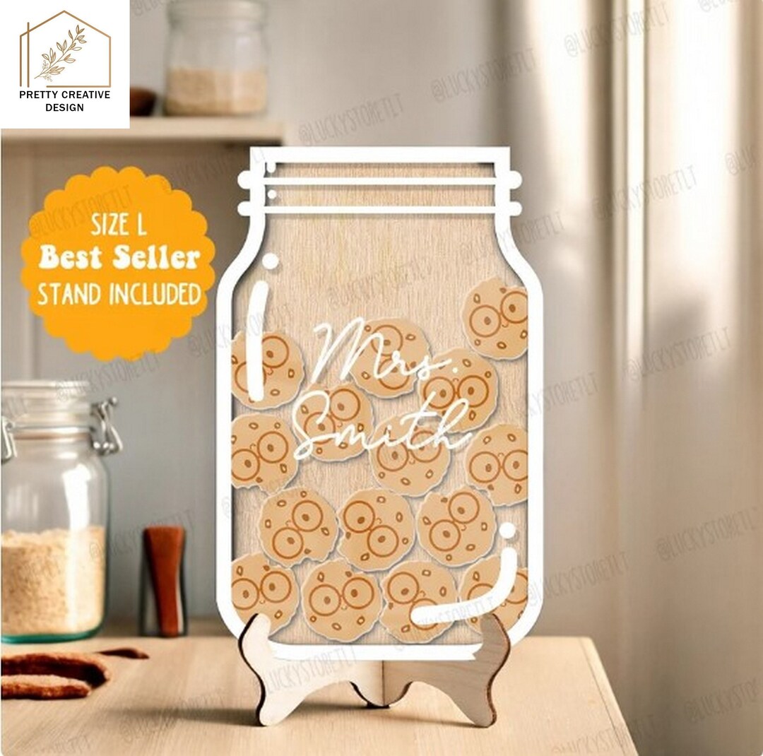 Personalized Teacher Cute Smart Cookie Reward Jar, Colorful Classroom ...
