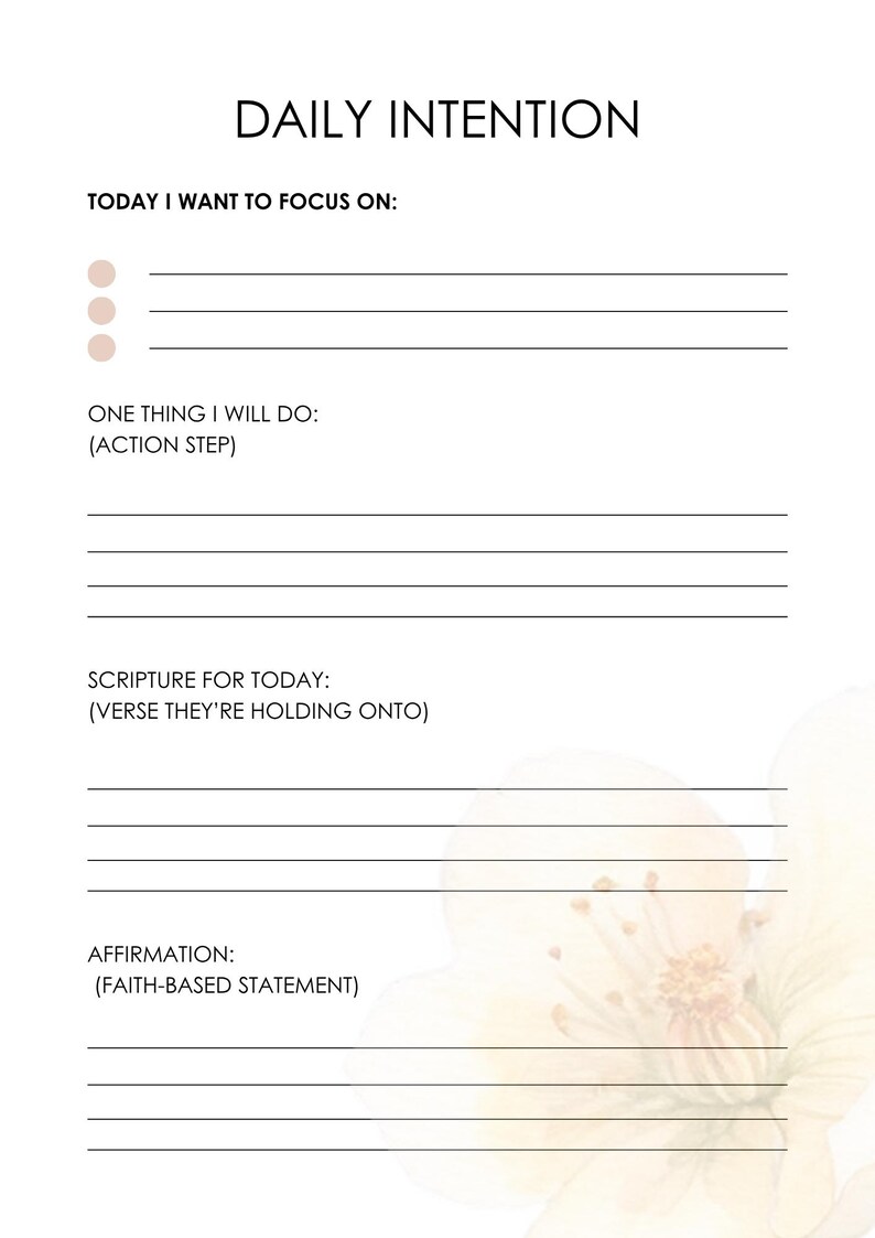 Prayer Journal Printable | Faith Reflection, Scripture Study (digital ...