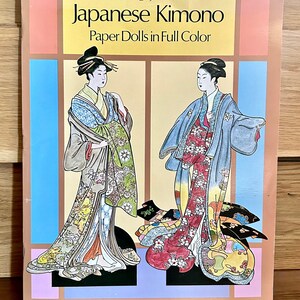Vintage 80's "kimono PAPER Dolls" by Ming-ju Sun Paper Dolls in Full ...