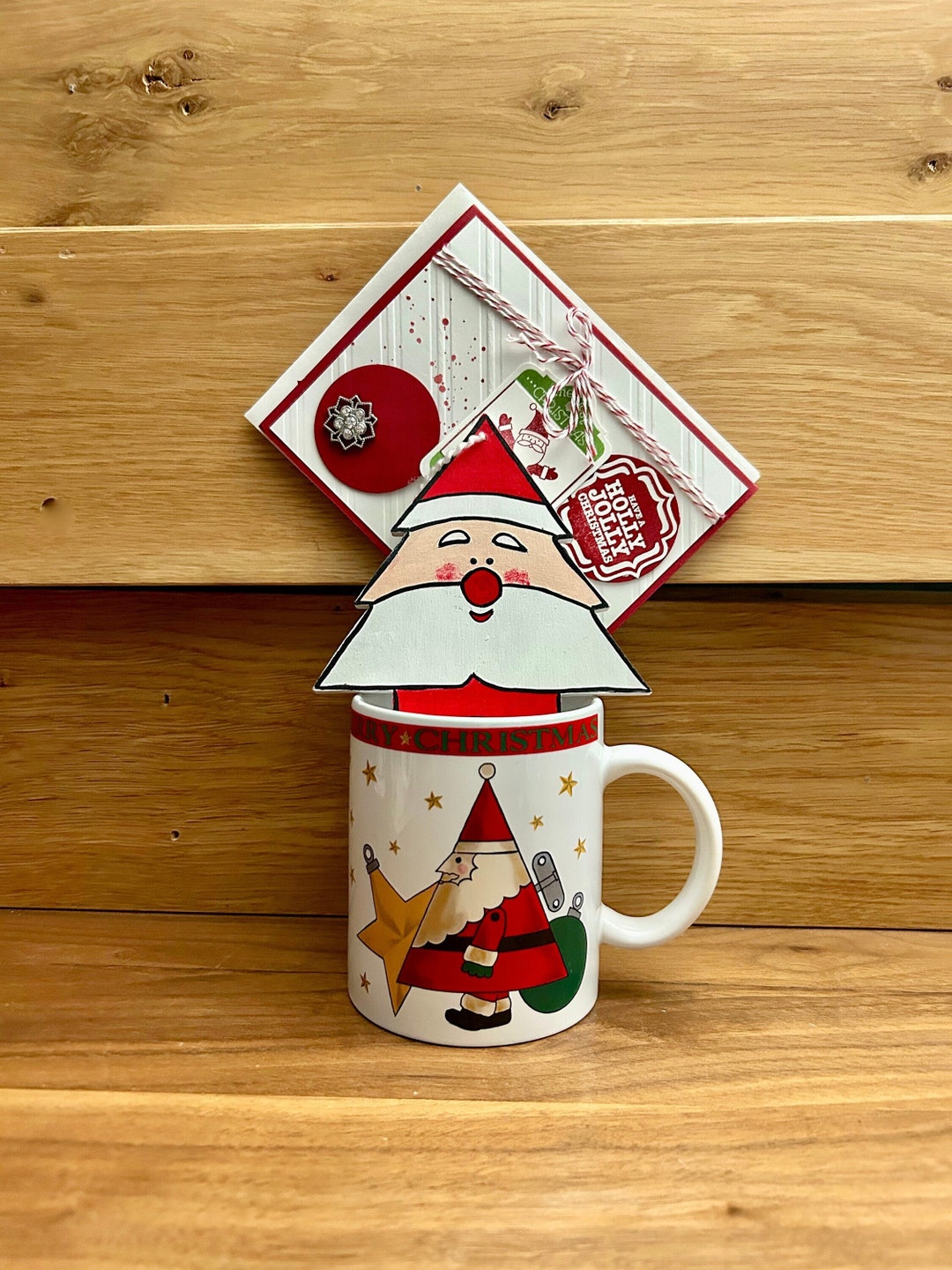 Vintage 90's santa MUG Set Rare Stoneware Mug - Etsy