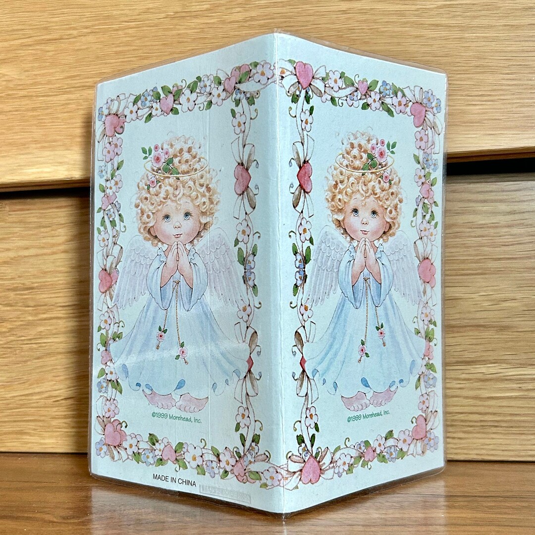 Vintage "checkbook" Angel Theme Bordered With Floral Frame - Sweet ...