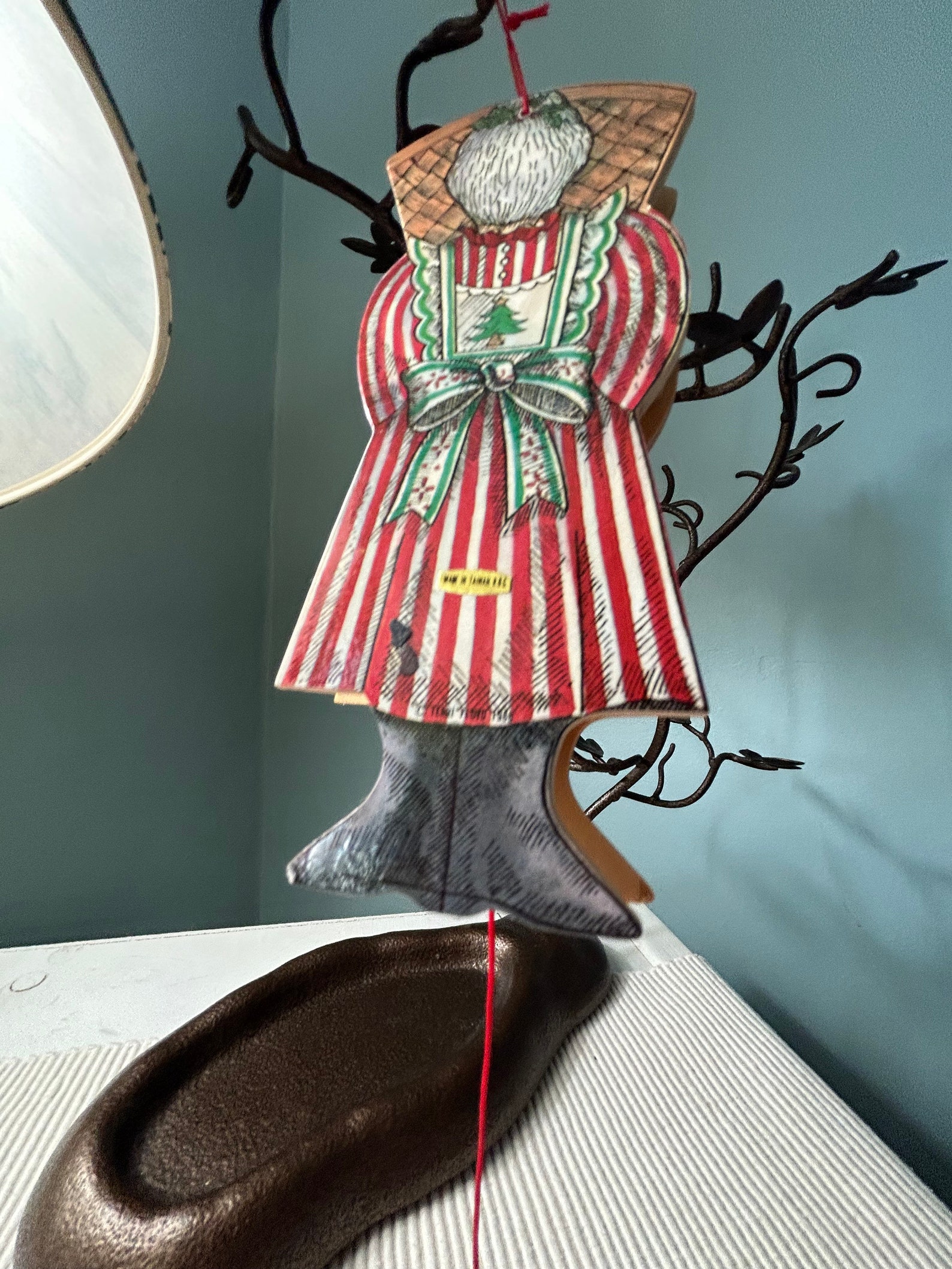 Vintage "mrs CLAUS Ornament" A Large Pull String Puppet Ornament - Rare ...