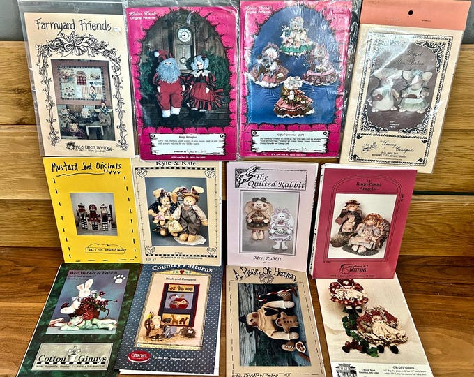 Vintage "12 CRAFT SEWING Patterns" Lot of 12 Wonderful Range of Craft ...