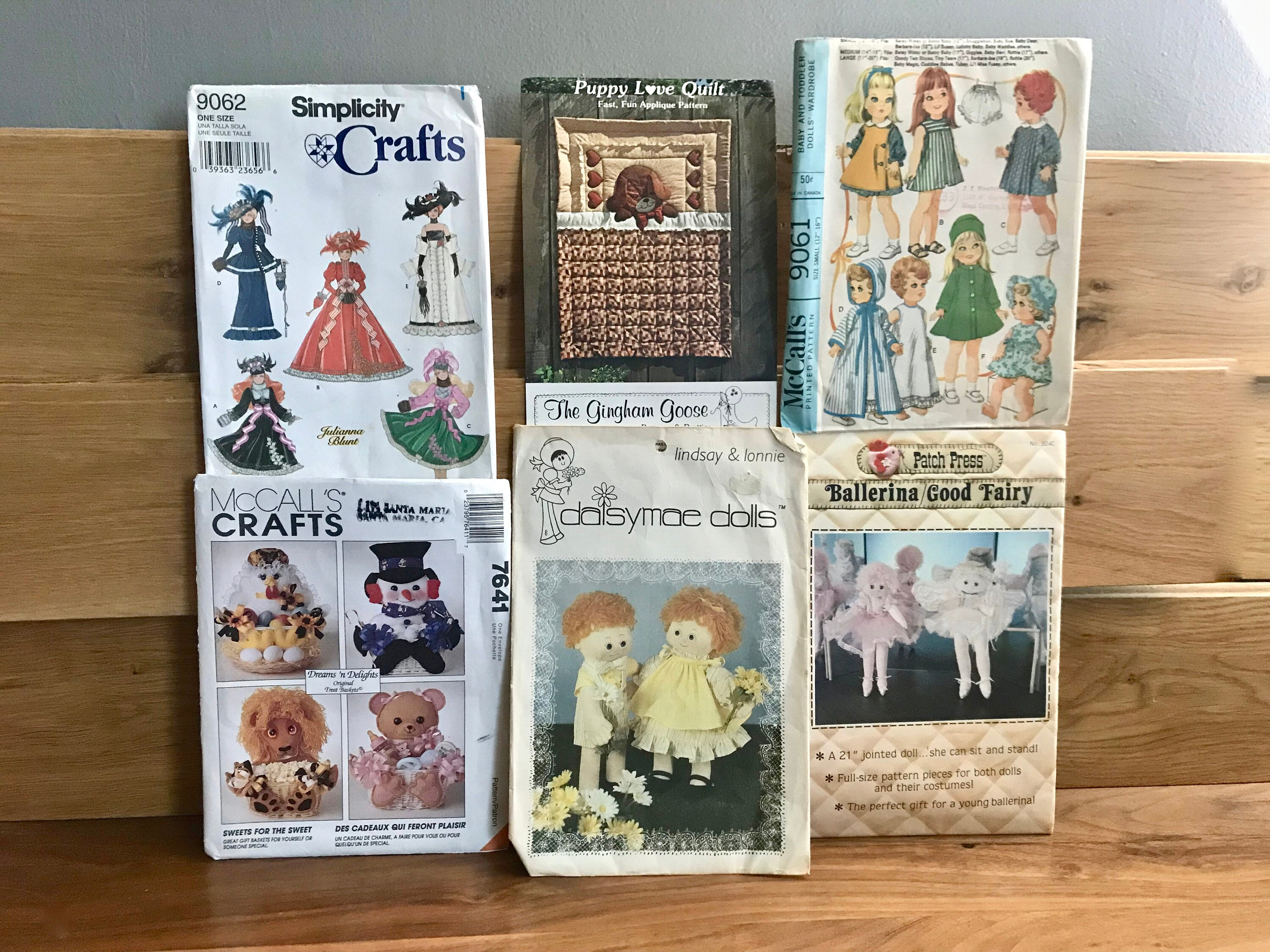 Vintage craft SEWING Patterns Lot of 6 Wonderful Range of Craft Sewing ...