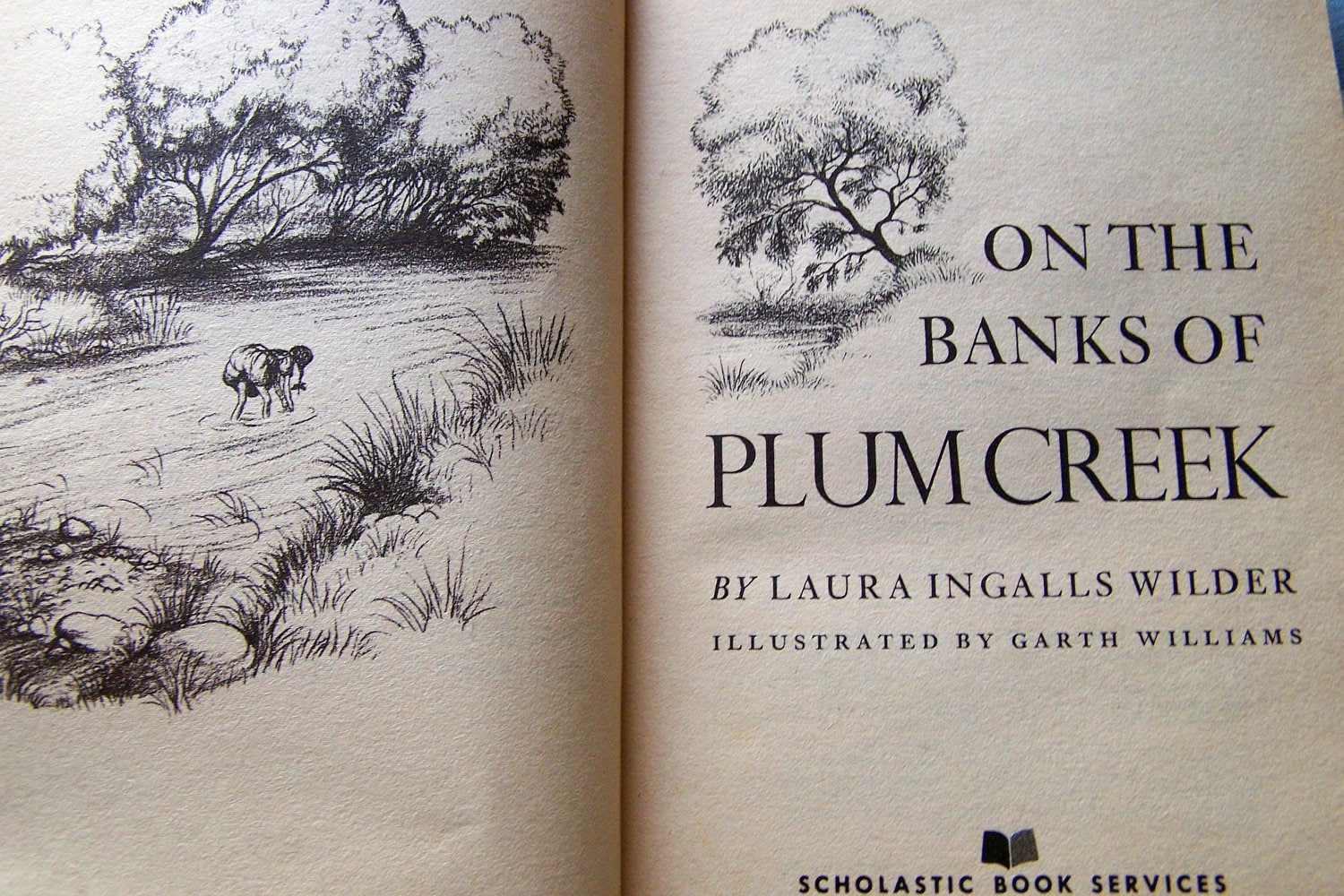 Vintage "on the BANKS of PLUM Creek" by Laura Ingalls Wilder - a Soft ...