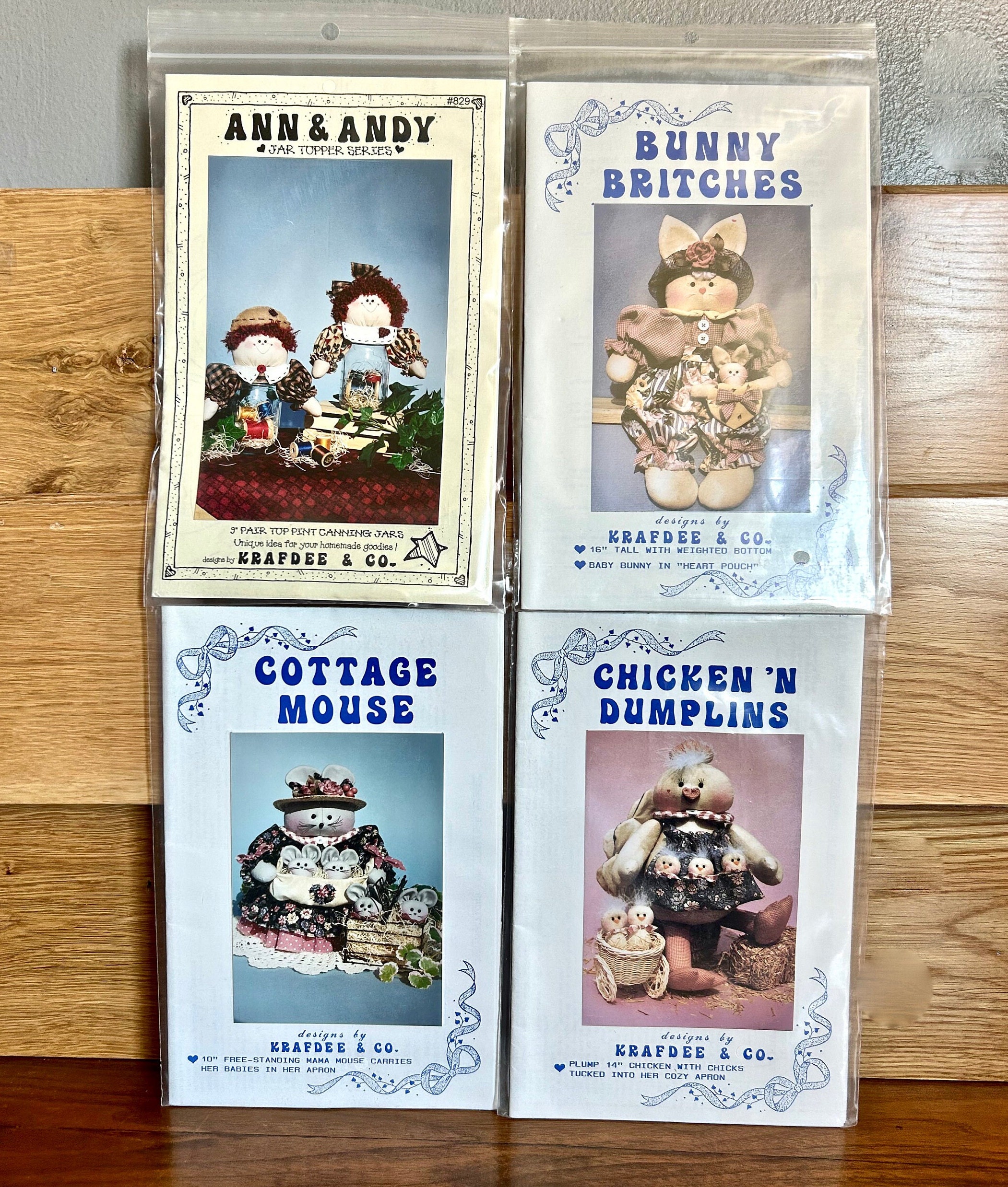 Vintage craft SEWING Patterns Lot of 4 Craft Sewing Project Patterns ...