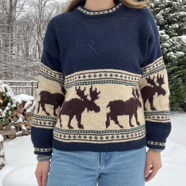 Bison Sweater Vintage - Etsy