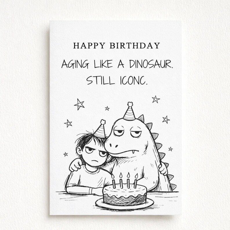 Funny Birthday Card — Printable Meme Diy Greeting Card for Him PNG/PDF ...