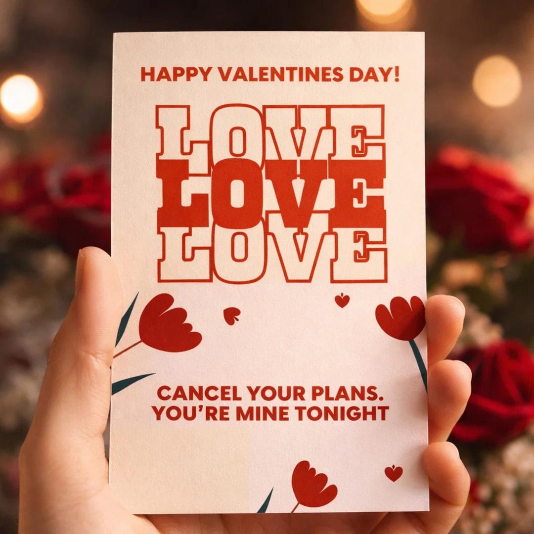 Inappropriate Valentine's Day Card - Printable DIY Love Card (digital ...