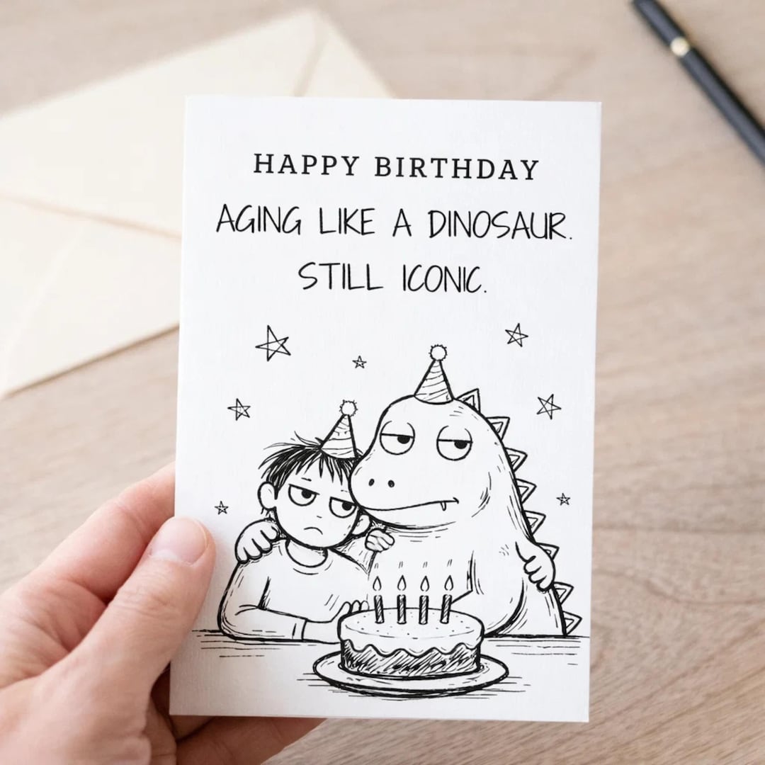 Funny Birthday Card — Printable Meme Diy Greeting Card for Him PNG/PDF ...