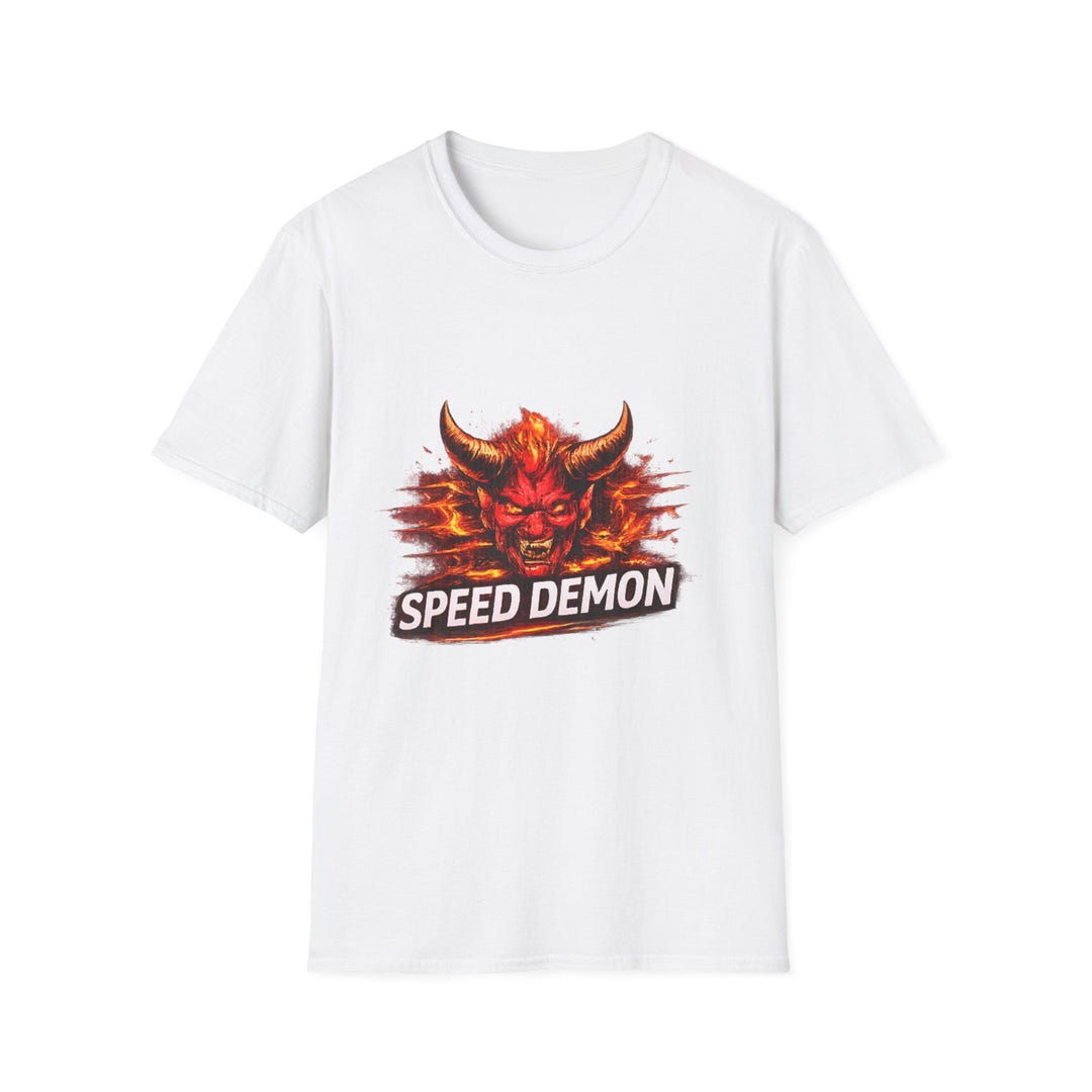 Speed Demon Graphic T-shirt | Red Demon Head Racing Logo - Etsy