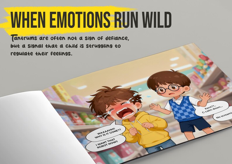 Anger Management Social Story for Kids, Tantrum Relief Printable Book ...