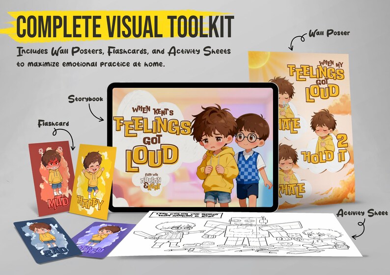 Anger Management Social Story for Kids, Tantrum Relief Printable Book ...